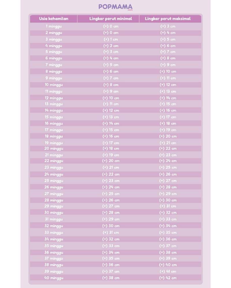 Tabel Ukuran Perut Ibu Hamil sesuai Usia Kehamilan | Popmama.com